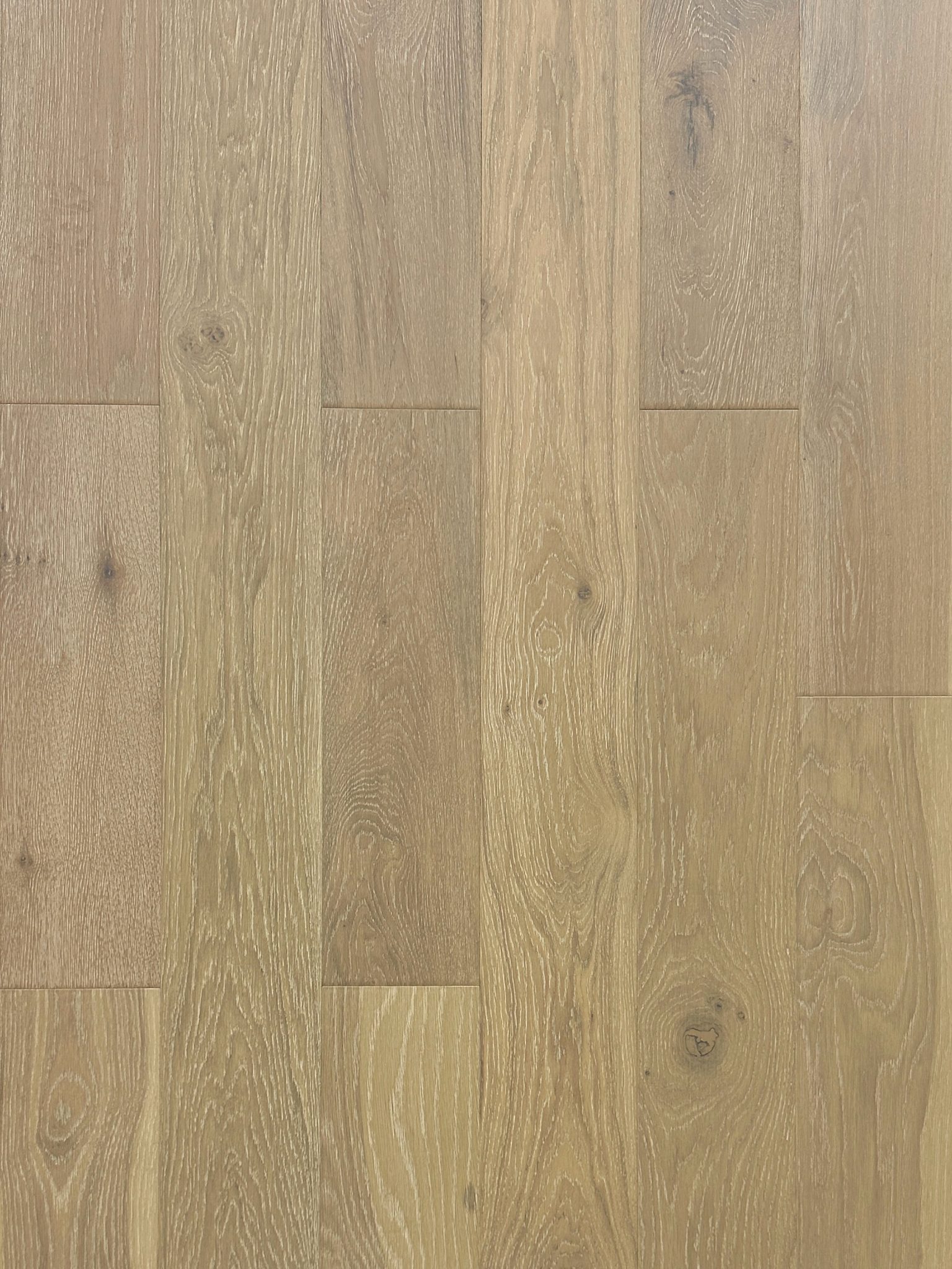 Monaco Oak | Wire-brushed White Oak 3/8" × 6–1/2" - Carolina Floor Covering